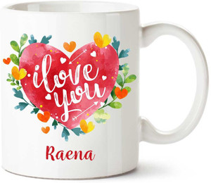 Comogift Raena I Love You Ceramic coffee Name Ceramic Coffee Mug Price ...