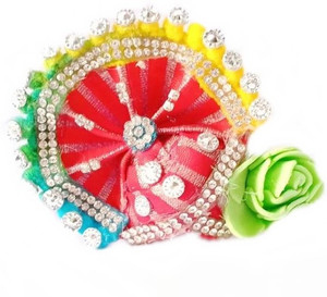 MNA Multicolour Heavy Stone Work Pagri/ Flower Pagri For Laddu Gopal ...