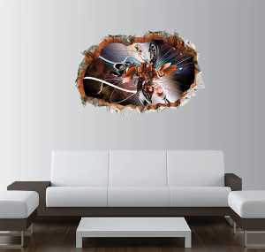 GADGETSWRAP Printed CGI Back Smashed Wall Decal (22x15 inch) Price in ...