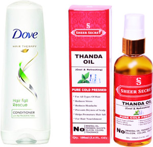 Sheer Secret THANDA OIL 100ML (PURE COLD PRESSED) and 180 ML HAIRFALL ...