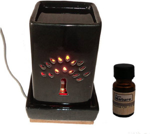 Grey Store Handcrafted Aroma Ceramic Electric Diffuser Oil Burner Rose ...