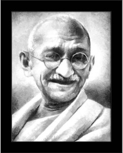 PL Mahatma Gandhi Wall Poster 19*13 inches Matte Finish For Room Paper ...