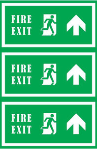 Black Shark CHD GRAPHIC Fire Exit Way forward to exit symbol / fire ...