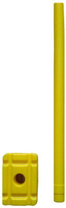SYNDICATE Single Stump with Base 1 Wicket Plastic With Base for Cricket ...