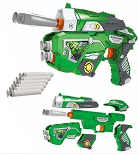 DD RETAIL Avengers Hulk Soft Bullet Blaster Gun with Hulk Toy & Bullets ...