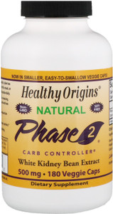 Healthy Origins Phase 2 Carb Controller White Kidney Bean Extract 500 ...