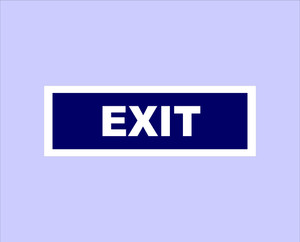 signEver Exit Information Vinyl Signage Sign Stickers Emergency Sign ...