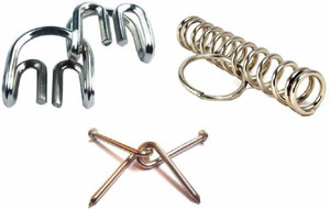 RoyalAntelope Mw Nail and Spring Ring Brain Teaser Magic Puzzle Set ...