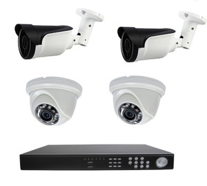 Secure Vision 2.4MP 4 CH DVR set with 2 bullet camera 2 Dome Camera and ...
