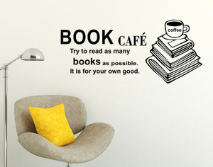 TRIDENT 90 cm Book Café Quotes Removable Sticker Price in India - Buy ...