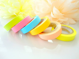R H lifestyle Set Of 6 Attractive Neon Color Paper Tape Roll for ...