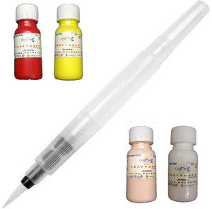 CRAFTWAFT BINDI PEN (BRUSH TYPE) & 4 BINDI COLOUR - BINDI PEN (BRUSH ...
