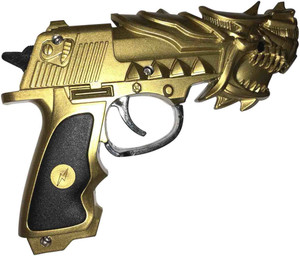 PTCMART Electric Shock And Current Gun Shape Golden Gun For Prank (Pack ...