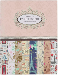 3A Featuretail Wrapping Paper Book 16Sheets 8 Designs printed Paper ...