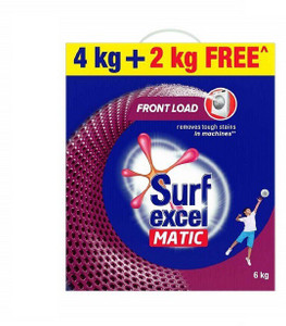 Surf excel Matic Front Load (pack of 4KG + 2KG) Detergent Powder Price ...