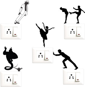 StickMe 15 cm Funny - Decorative Wall Sticker Combo Pack for Switch ...