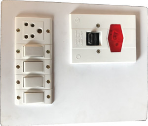 Hiken Heavy Duty Electric Switch Board 4 Switches,1 Sockets,1 DP 6 A ...