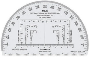 Flipkart.com | isomars Military / Mils Protractor Ruler