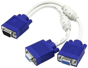 HexaGear VGA Cable 0.3 m VGA Splitter Cable - VGA Y Cable - Connect 2 ...