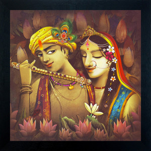 Madhav art Lord Radha Krishna Religious Digital Images Ink 12 inch x 12 ...