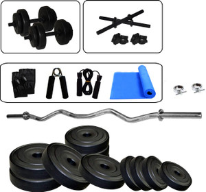 STAG 8 kg FITNESS PVC 8KG CURL ROD PREMIUM HOMEGYM COMBO Home Gym Combo ...