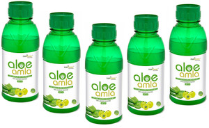 FARGANIC Buy Pack Of 5 Aloe Vera Amla Drinking Gel Juice 2500Ml (No ...