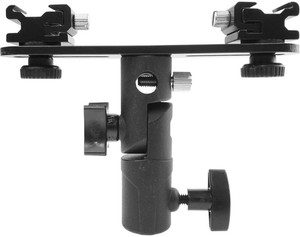 SHOPEE Adjustable Double Flash Bracket Dual Shoe Speedlight Stand ...