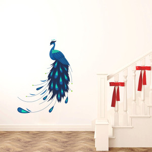 StickerYard 58 cm Artistic Peacock Self Adhesive Sticker Price in India ...