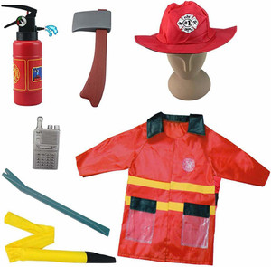 Liberty Imports Fire Fighter Chief Role Play Costume Set | Kids Fireman ...