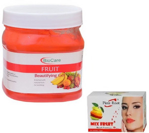 PINKROOT MIX FRUIT BLEACH 43G WITH BIOCARE FRUIT GEL 500GM Price in ...