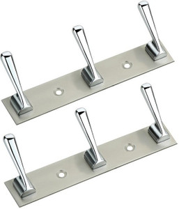 KEEPWELL 3 Pin Hook (Pack of 2) Stainless Steel Bathroom Cloth Hooks ...