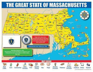 Massachusetts State Map for Students - Pack of 30: Buy Massachusetts ...