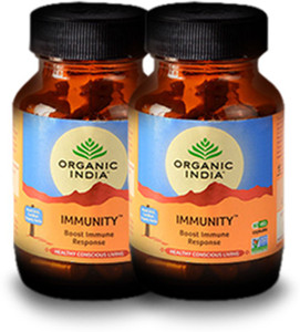 ORGANIC INDIA Immunity 60 Capsules Bottle- (Pack Of 2) Price in India ...