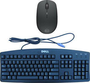 DELL Multimedia Keyboard-PS2 104-Wireless Mouseh-WM126_ Black Combo Set ...