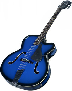 Hobmer 40 Blue Semi-acoustic Guitar Rosewood Rosewood Right Hand ...