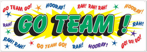 Beistle Go Team Sign Banner Party Accessory (1 Count) (1/Pkg) - Go Team ...