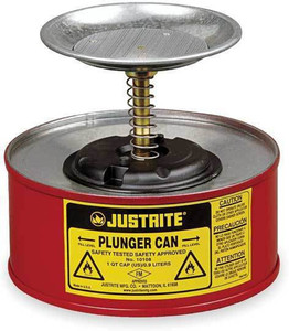 Justrite 10108 Plunger Dispensing Can (1 Quart. Steel, Red) Manual ...