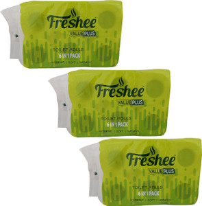 Freshee Pack Of 3 Tissue Roll Toilet Paper Roll Price in India - Buy ...