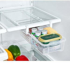 Style Home Fruits/Vegetables Kitchen Rack Plastic Pull Out Refrigerator ...