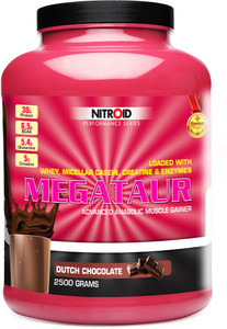 Nitroid Megataur (Mass Gainer) (Dutch Chocolate) - 2.5 kg Weight ...