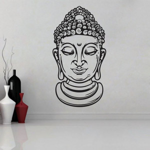 Decor hubb 1 cm Decor hubb-Lord Buddha Face Wall Sticker Self Adhesive ...