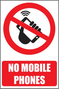 NO MOBILES PHONES WALL POSTER STICKER FOR BEDROOM,LIVING ROOM,OFFICES ...