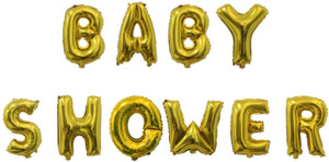 Flipkart.com | Bash N Splash Solid Gold Baby Shower letter Foil Balloon ...
