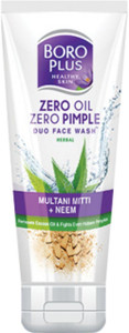 BOROPLUS Zero Oil Zero Pimple with Multani Mitti, 100ml (Pack of 2 ...