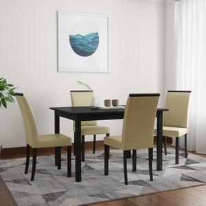 Flipkart Perfect Homes Arranmore Solid Wood 4 Seater Dining Set Price ...