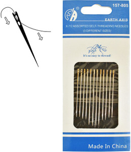 Embroiderymaterial 6/12 Assorted Self Threading Needles 3 Different ...