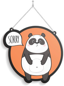 100yellow Wooden Sorry Panda Plaque Name Plate for Home & Office Name ...