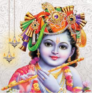 god & god's 60 cm Baal Krishna Sparkle Digital Picture Self Adhesive ...