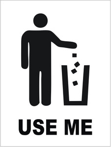 signEver Use Me Dustbin Sign Board For Banks Office School Hospital ...