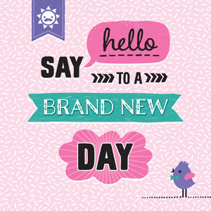 say helloi wall poster Sticker for bedroom,livingroom,gym,office with ...